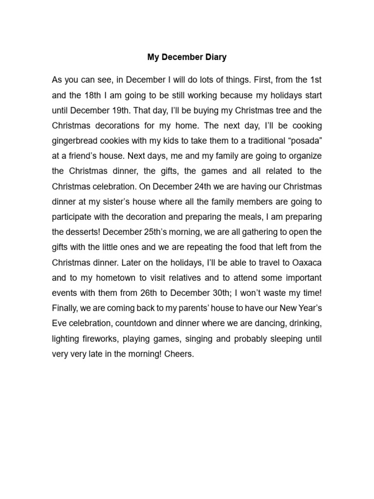 My December Diary | PDF