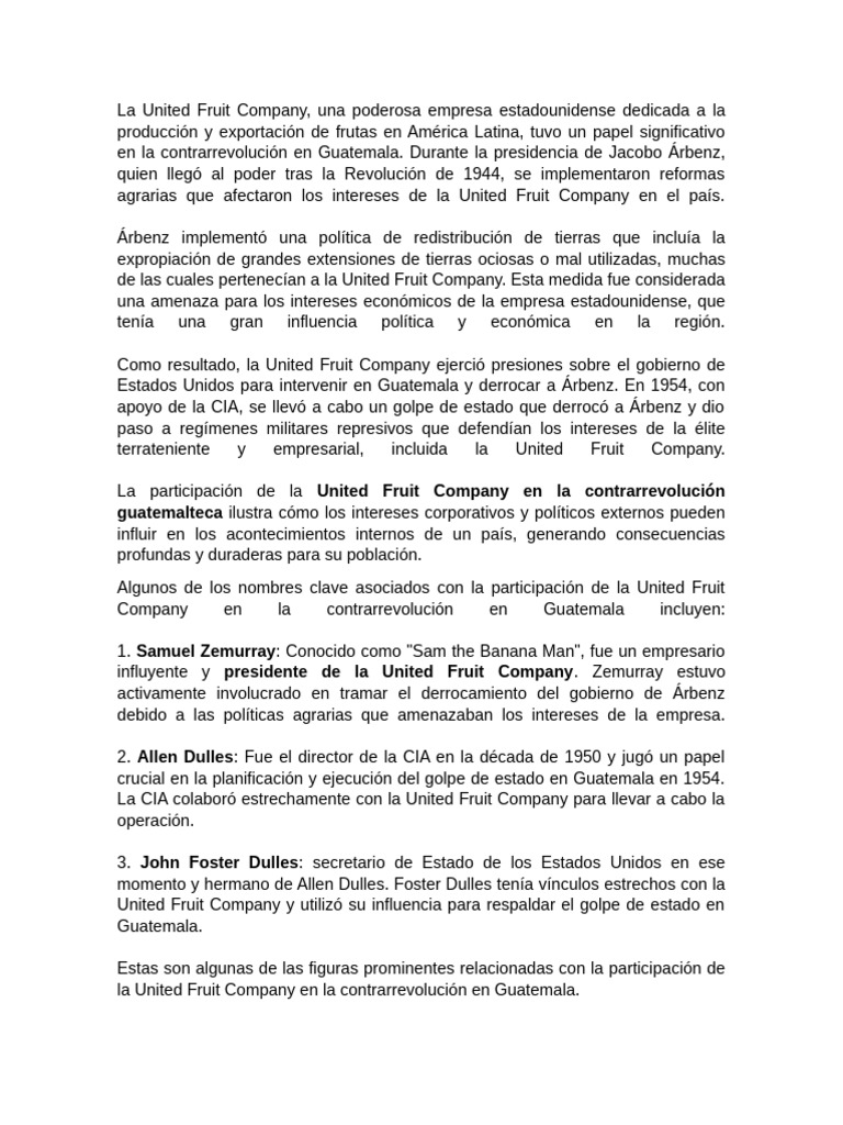 UFCO | PDF | Guatemala