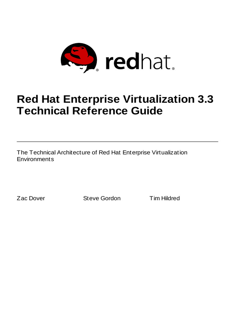 Red Hat Enterprise Virtualization 3.3 Technical Reference Guide | PDF ...