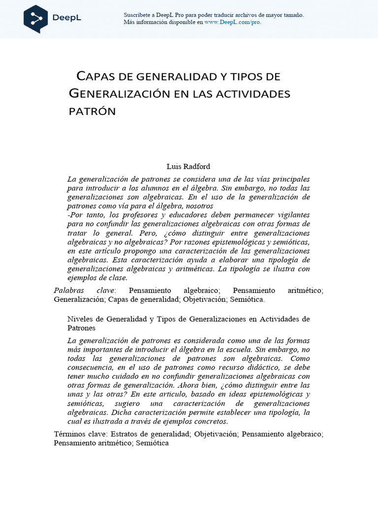 Radford 2011 Layers Of Generality And Types Of Generalization In