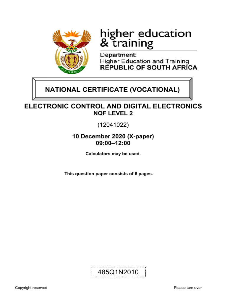 2020 Nov Nc960 - Electronic Control and Digital Electronics l2 QP Nov ...