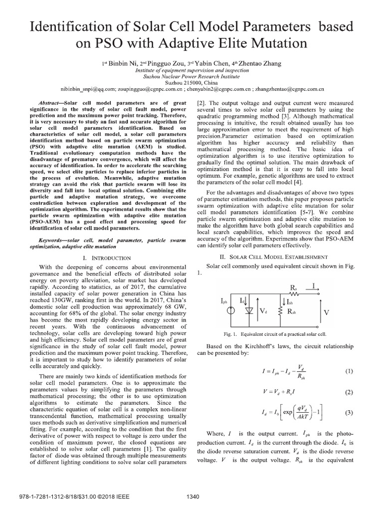 2018 Pso Based Adaptive Elite | PDF