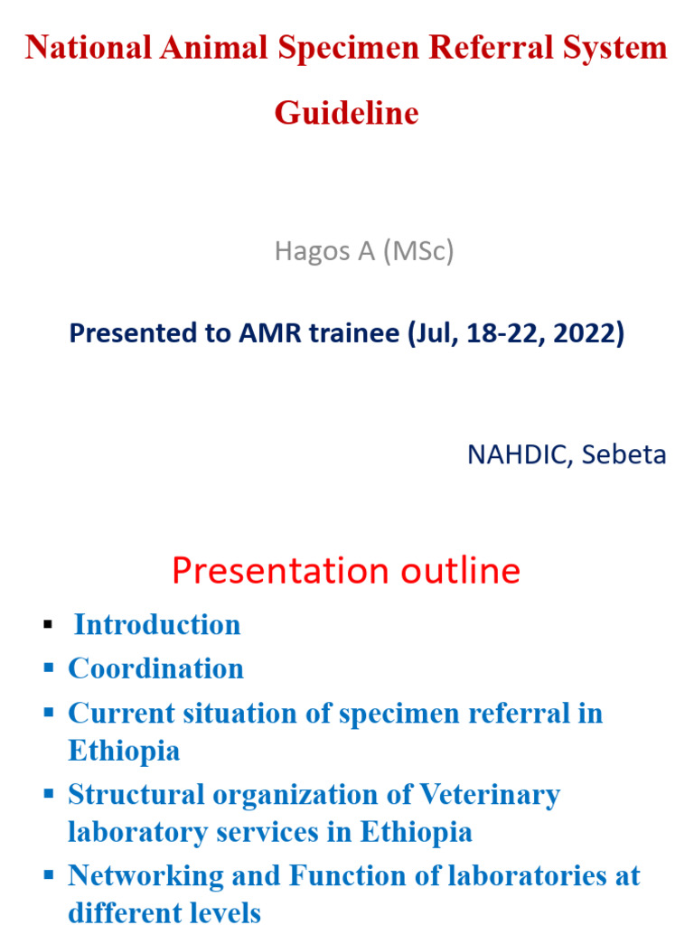 Epidemiological Perspective of AMR and Sample Refereal | PDF ...