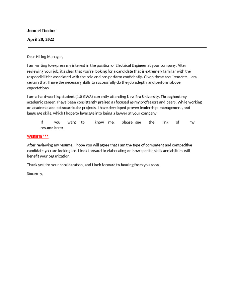 Jemuel Doctor April 20, 2022: Website | PDF