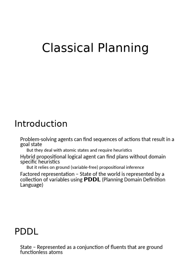 11 Classical Planning | PDF | Logic | Applied Mathematics
