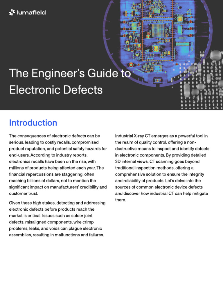 The Engineers Guide To Electronics Defects - Lumafield | PDF