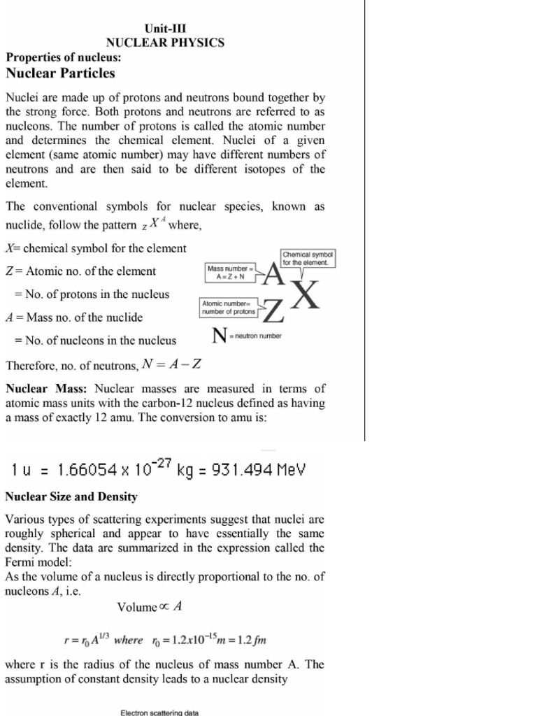 Unit 3 (Nuclear Physics) AS2 | PDF