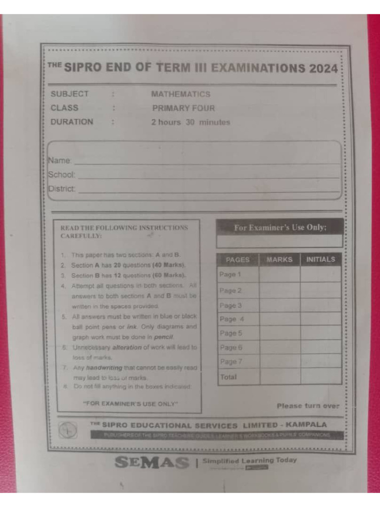 P4 MTC End of Term 3 | PDF