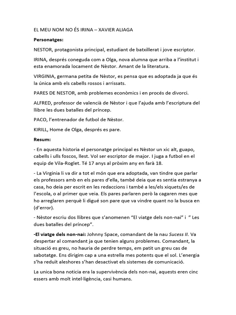 El Meu Nom No És Irina | PDF