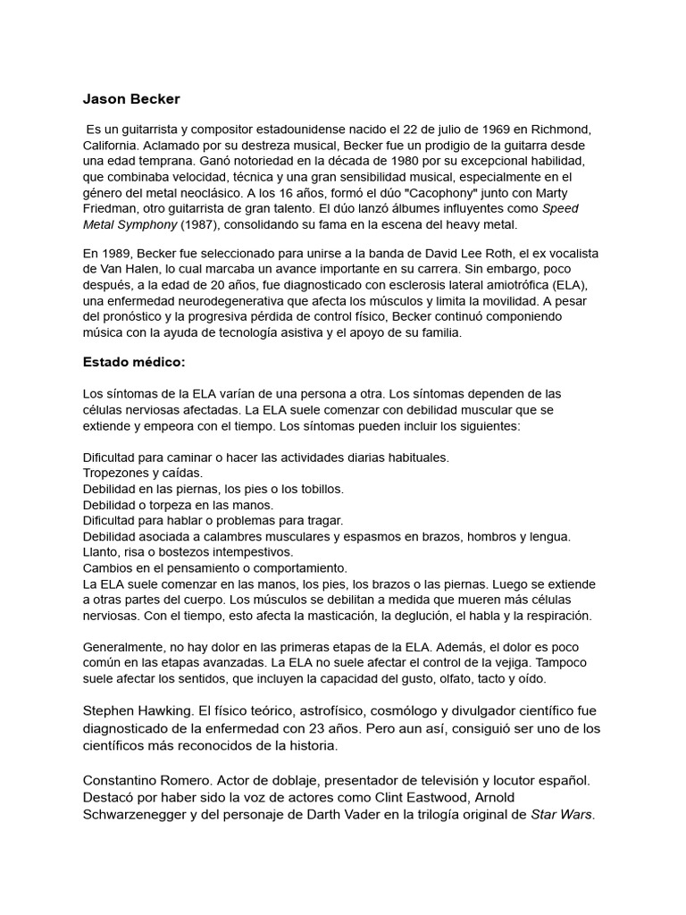 Caso Jason Becker | PDF