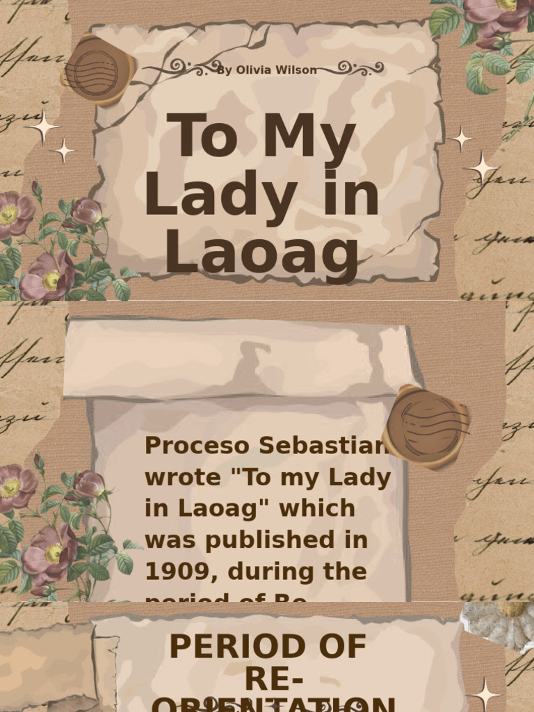 Proceso Sebastian's "To My Lady in Laoag" | PDF | Art | Poetry