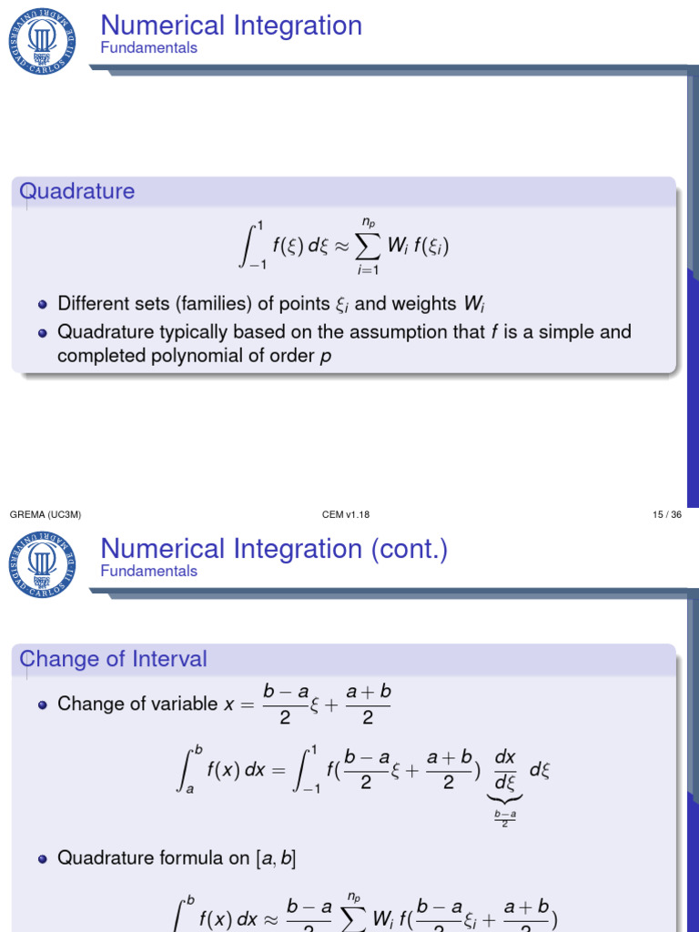 Cem Tr Numerical Integration Pdf Mathematics Of Computing 9969