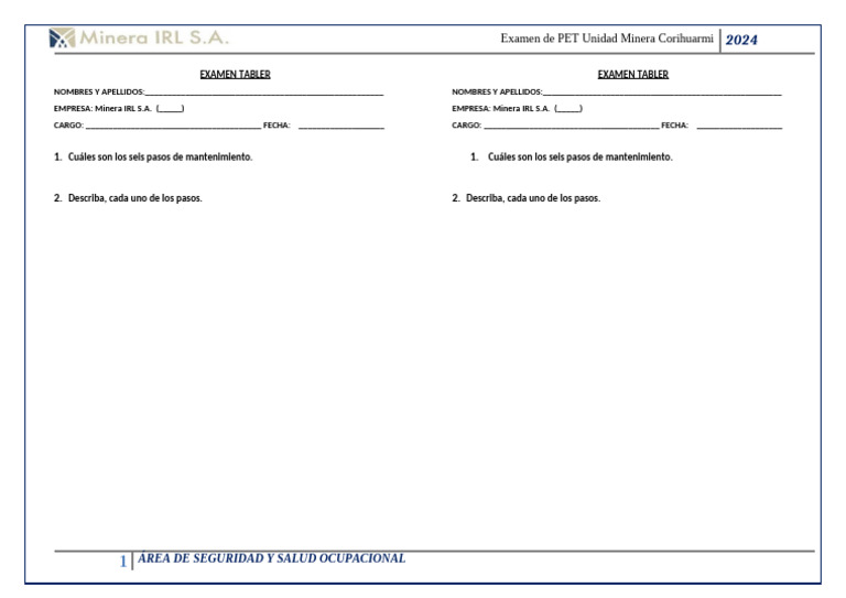 Examen Iperc Sup | PDF