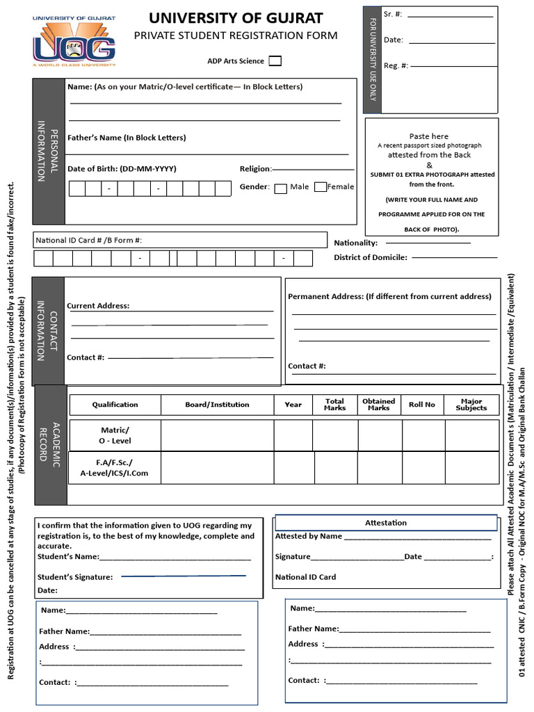 Registration Form 2020 78678827 | PDF | Identity Document | Authentication