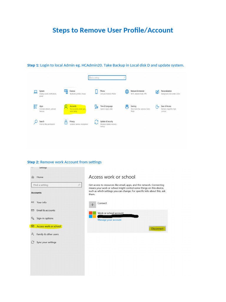 Remove User Profile Account | PDF | Computers
