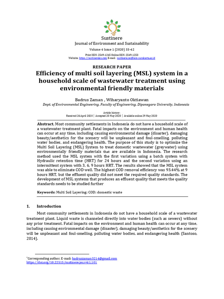 2020 Badrus Zaman | PDF | Sewage | Anaerobic Digestion