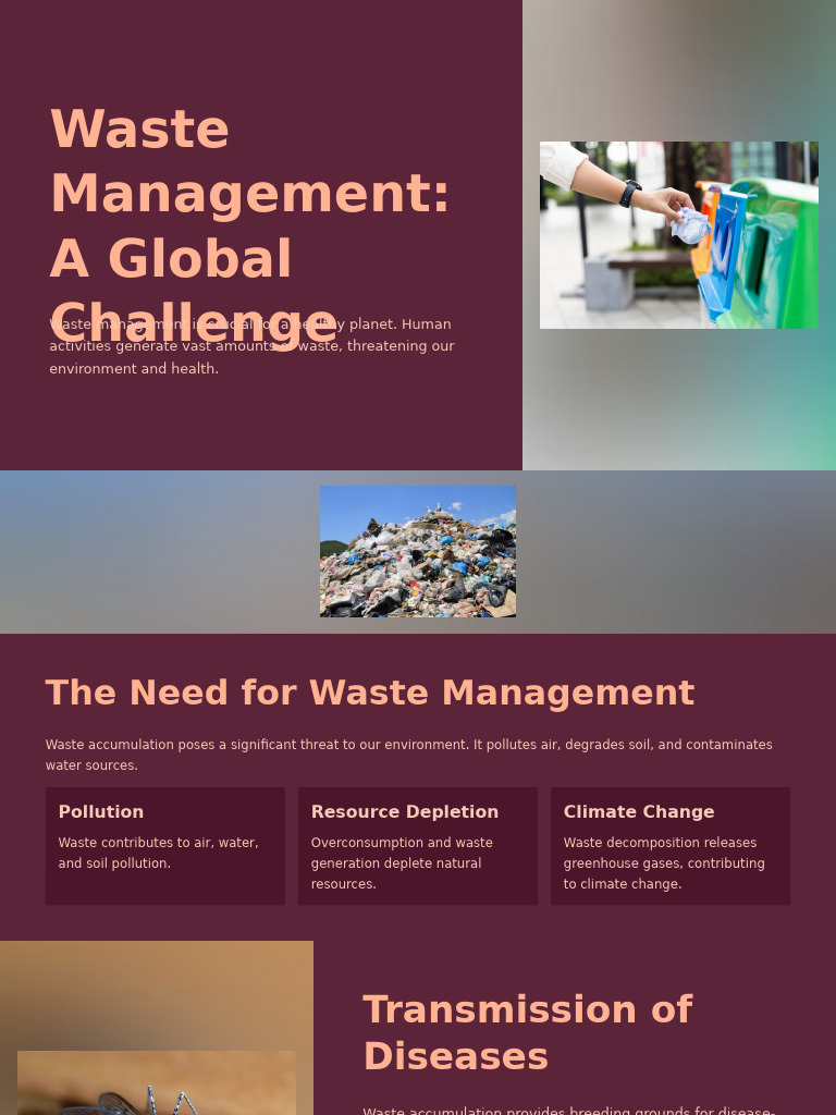 Waste Management A Global Challenge | PDF | Climate Change | Soil