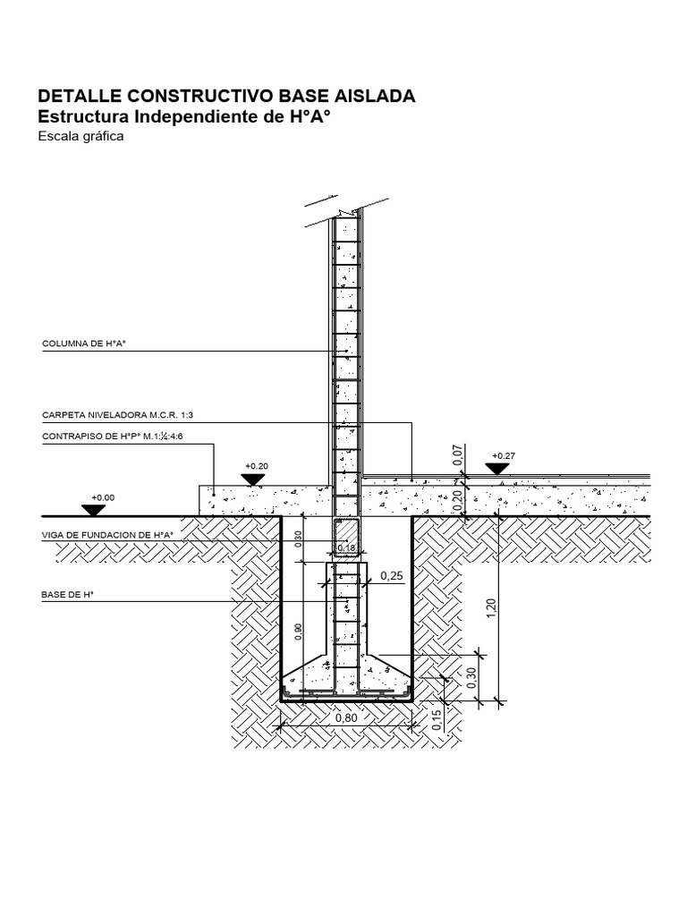 Detalle Constructivo Base Aislada | PDF