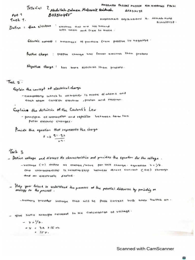 Tutorial 1 Answers | PDF