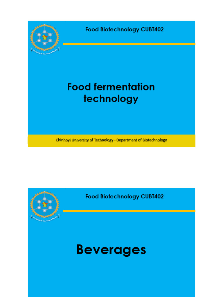 Chapter 2 - Food Fermentation Technology 2 | PDF | Drink | Beer