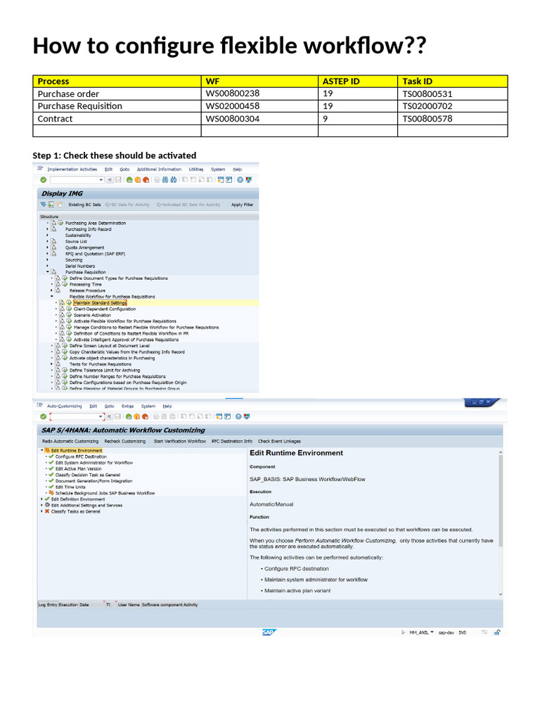 How To Configure Sap Flexible Workflow Pdf Computing Computer Science