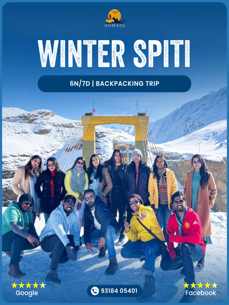 Winter Spiti Valley 6N7D-4 | PDF | Fee | Meal