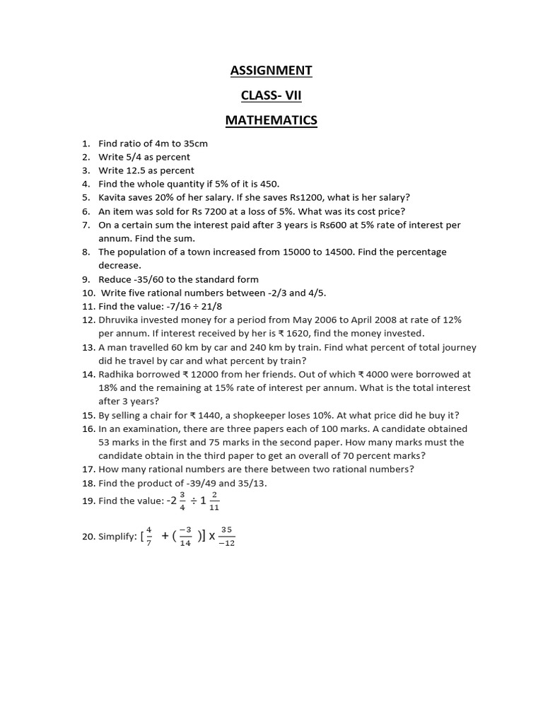 Class 7 Revision Periodic | PDF