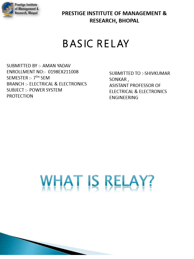 Relay PPT PSP - Merged | PDF | Technology & Engineering