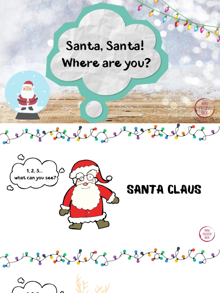 Santa, Santa Where Are You | PDF | Santa Claus | Santa Claus's Reindeer