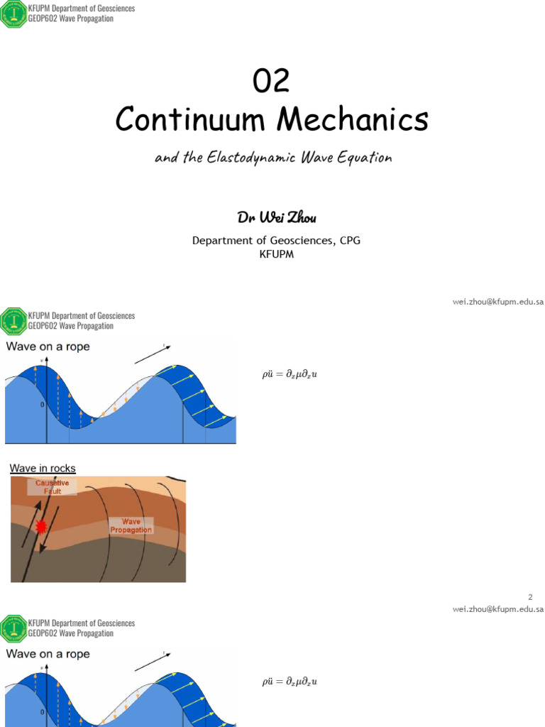 02 Continuum mechanics | PDF | Stress (Mechanics) | Waves