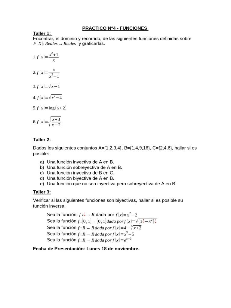 Practico 4 Funciones 2 2024 | PDF
