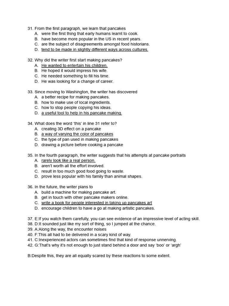 Gold Experience B2 Exam Practice (Answers) | PDF