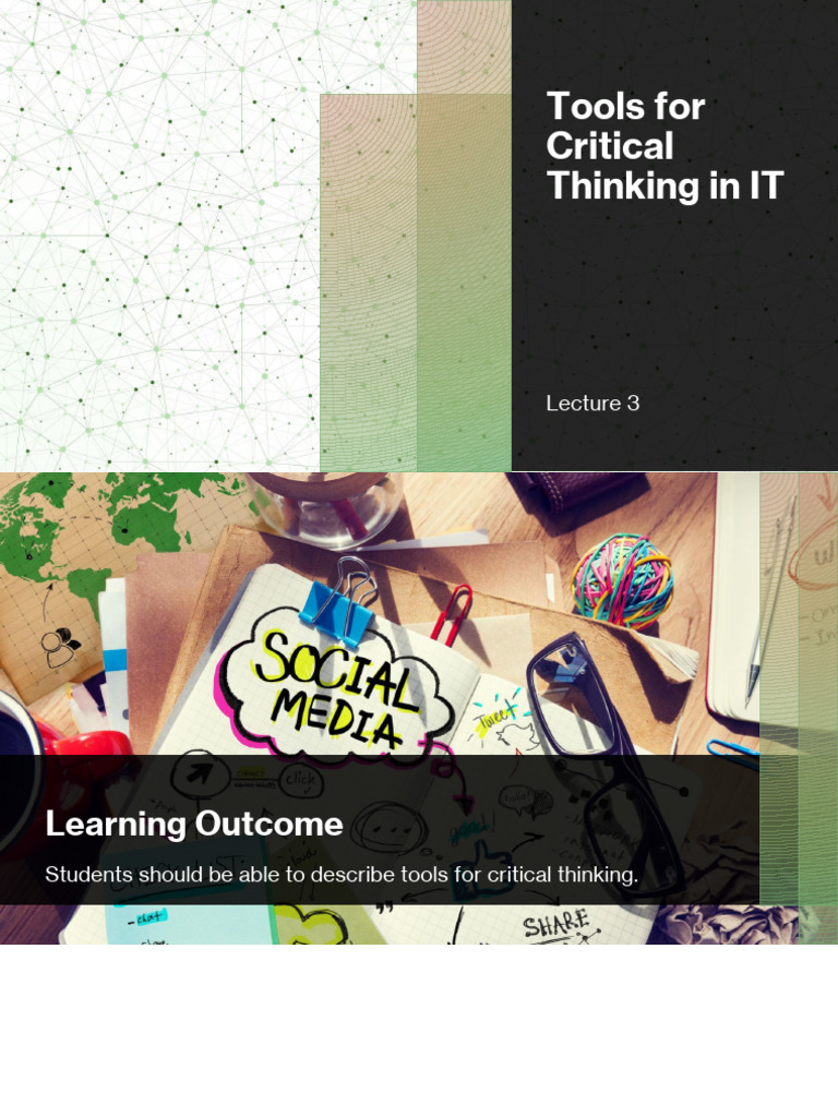 Lecture 3 - Tools For Critical Thinking in IT Oct 2022 | PDF | Critical ...