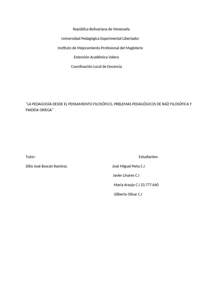 Filosofía 2. Dilio B | PDF | Pedagogía | Pensamiento