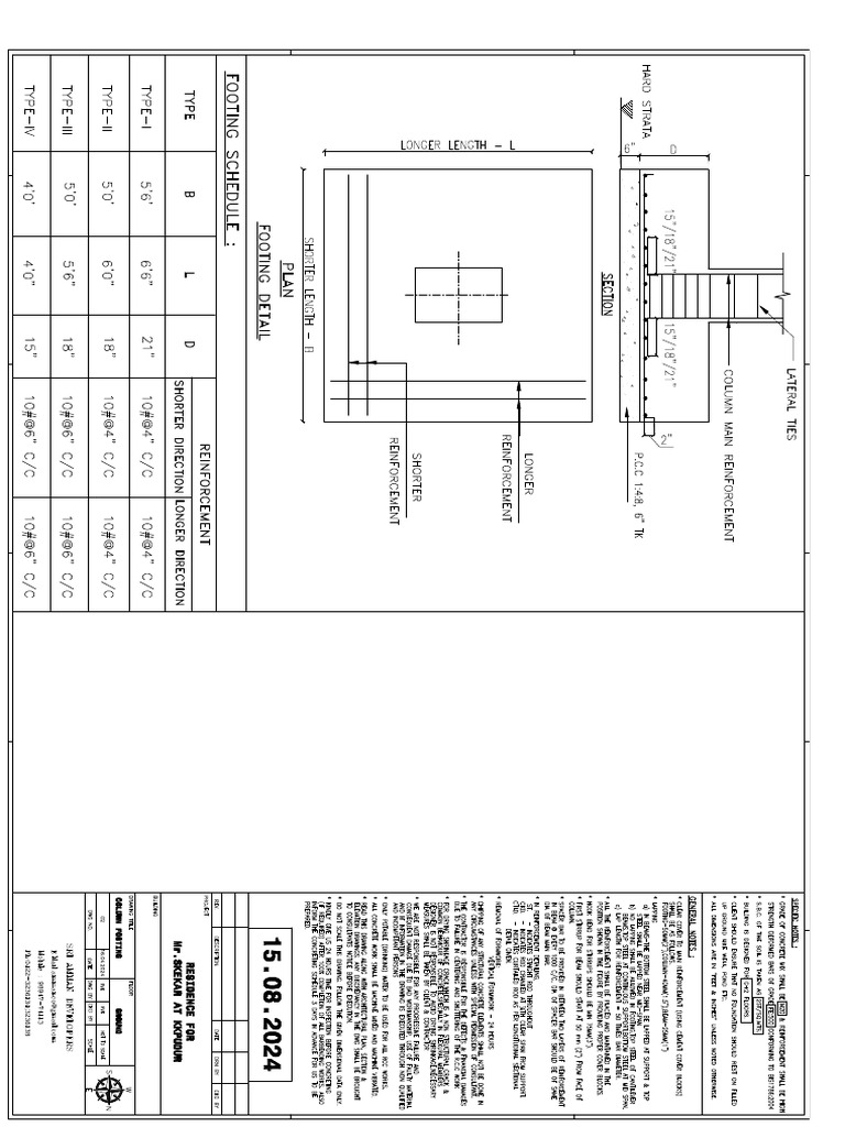 02 Column Footing-Model | PDF