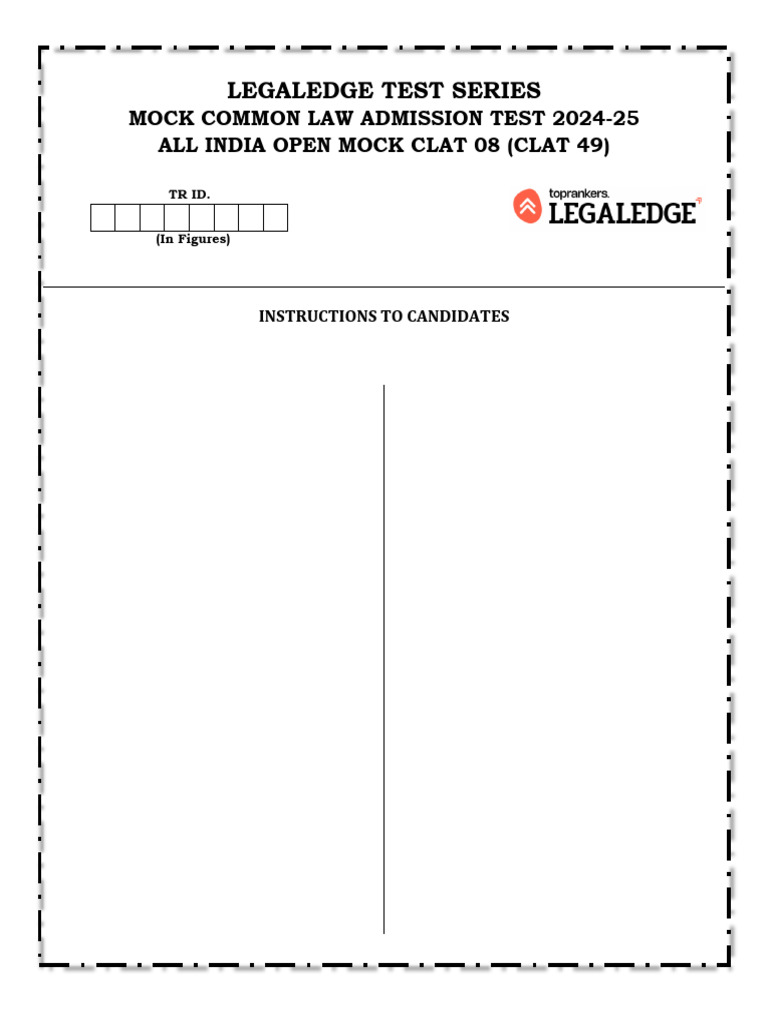 Mock CLAT 49 Question Paper | PDF | Artificial Intelligence ...