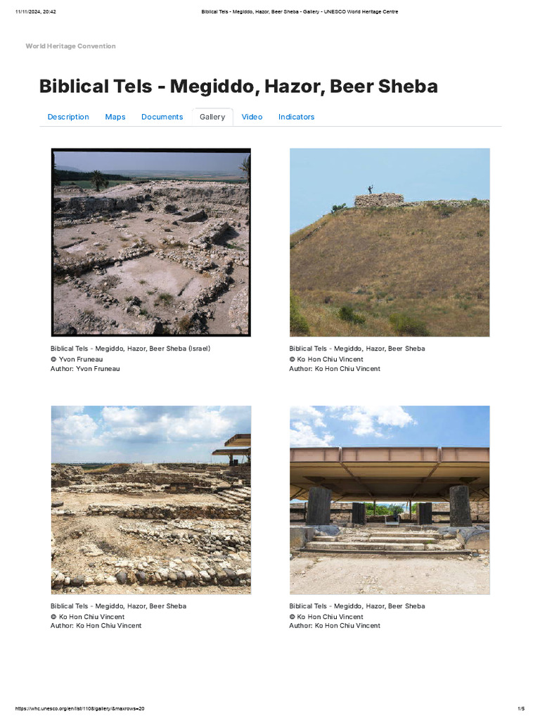 Biblical Tels - Megiddo, Hazor, Beer Sheba - Gallery - UNESCO World ...