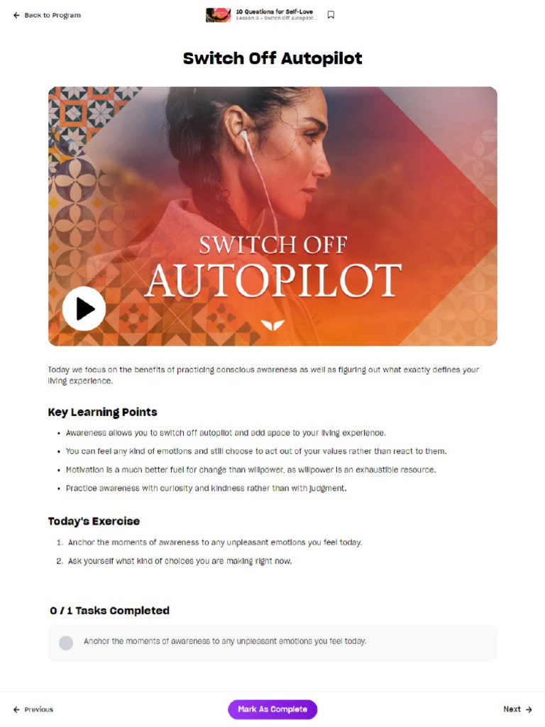 Lesson 3 - Switch Off Autopilot | PDF