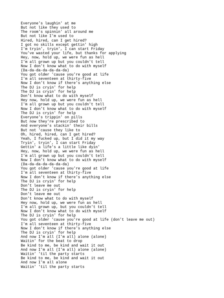 The DJ Is Crying For Help AJR | PDF | Art | Lifestyle