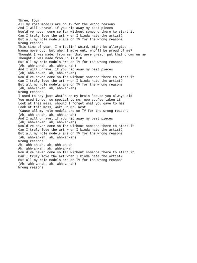 Role Models AJR | PDF