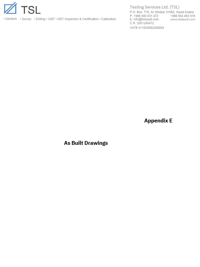 Appendix E as Built Drawings | PDF | Engineering | Civil Engineering