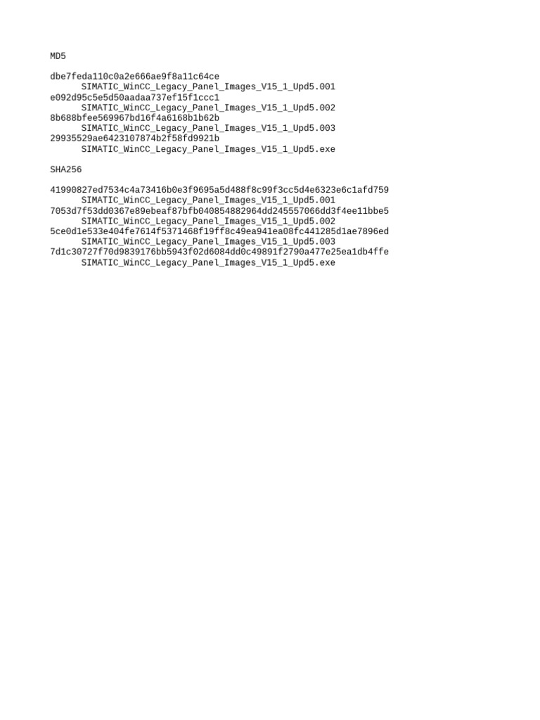 SIMATIC WinCC Legacy Panel Images V15 1 Upd5 | PDF