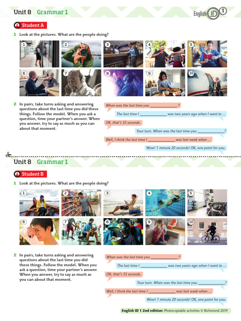 EID1 Worksheets Grammar U8 1 | PDF