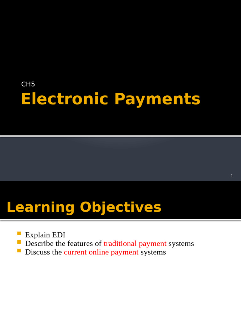Electronic Payments | PDF | Credit Card | Electronic Data Interchange