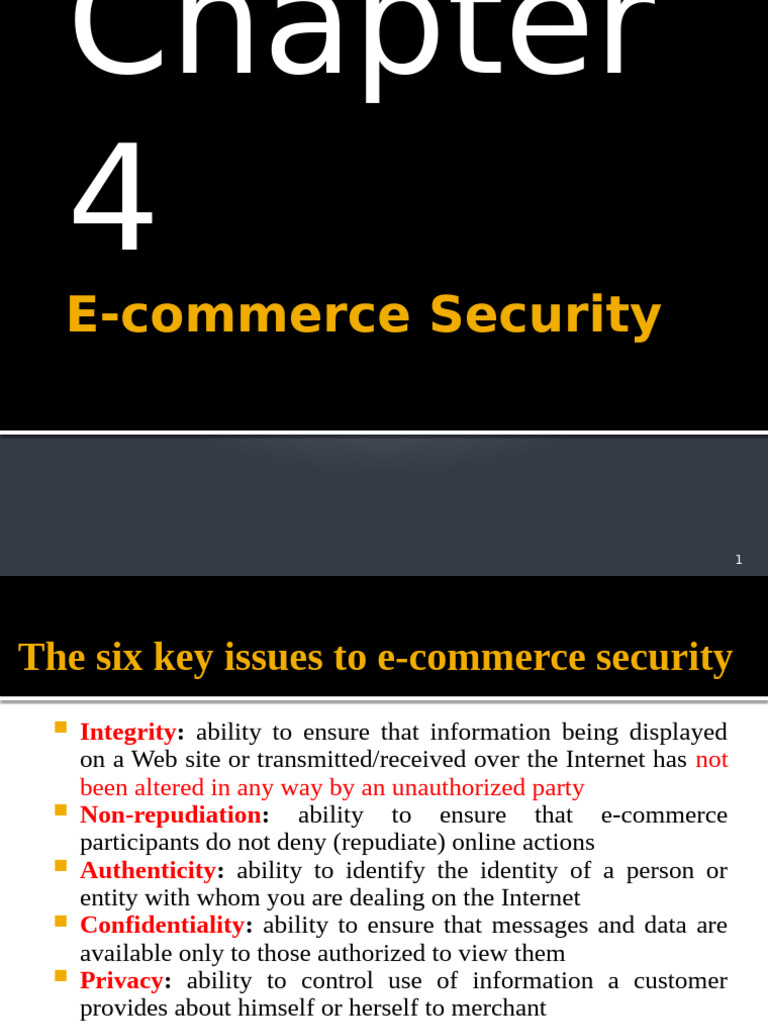 E-Commerce Security | PDF | Key (Cryptography) | Encryption