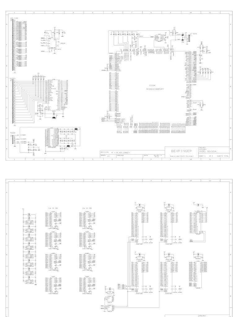 Behringer DDX3216 CPU Board Schematics | PDF