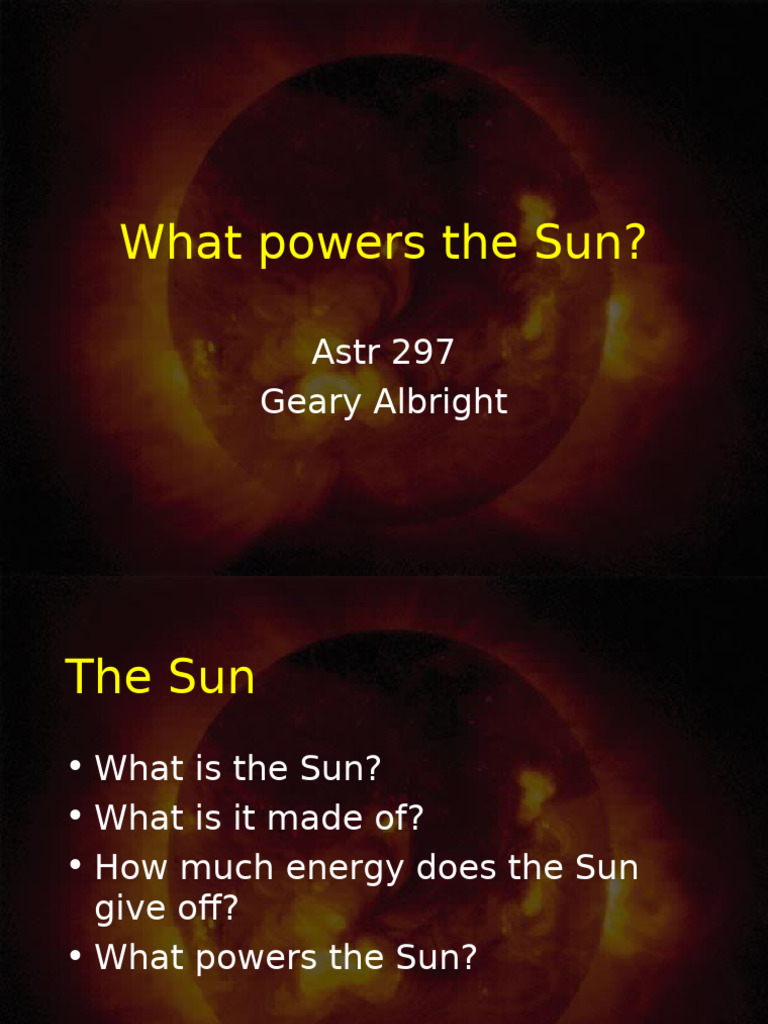 Lecture 08 The Sun | PDF | Sun | Atoms