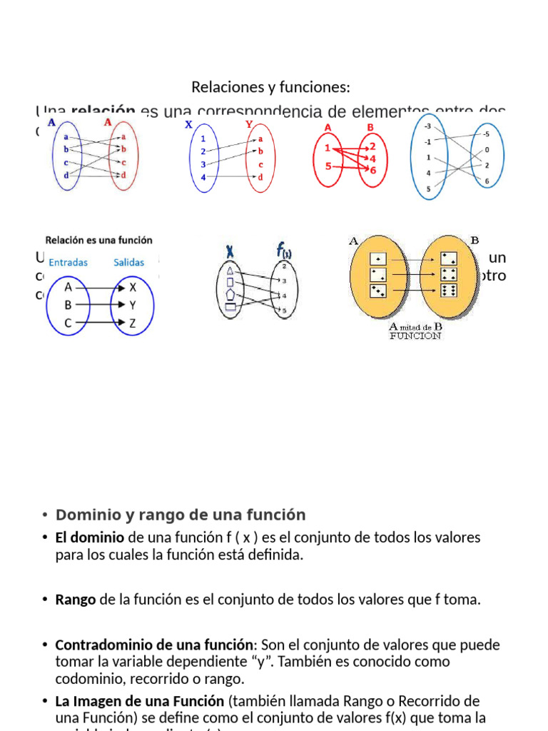 Relaciones y Funciones | PDF | Función (Matemáticas) | Matemática Elemental