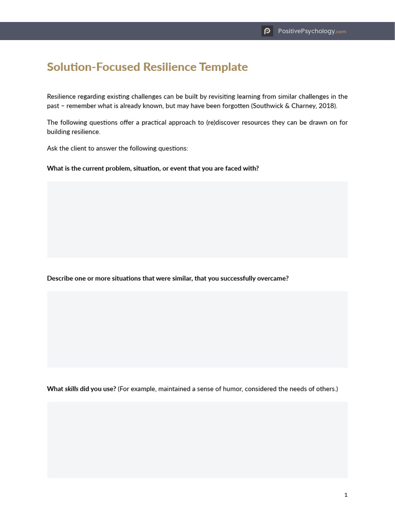 Resilience Building Template Guide | PDF