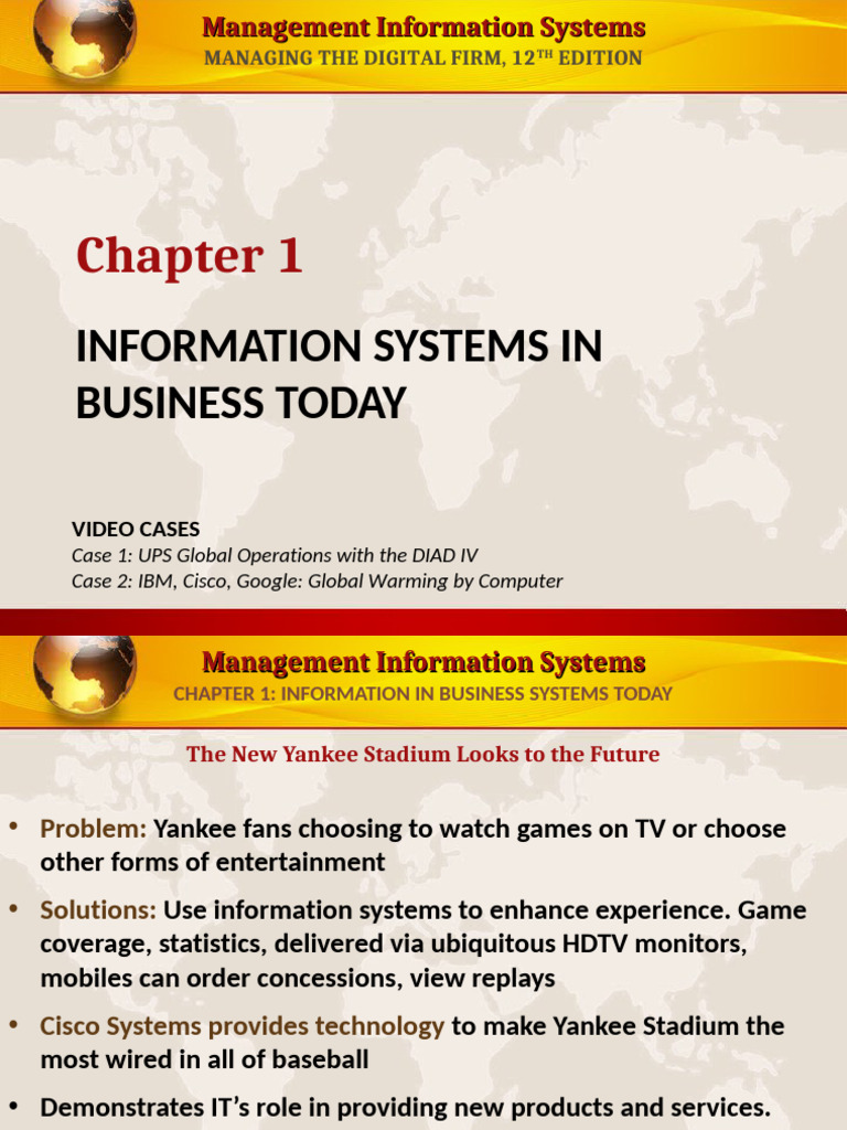 MIS CH 01 | PDF | Information System | System
